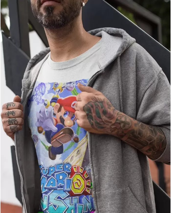 Camiseta Estampada Super Mario Sunshine 01 🎮 Calidad Premium