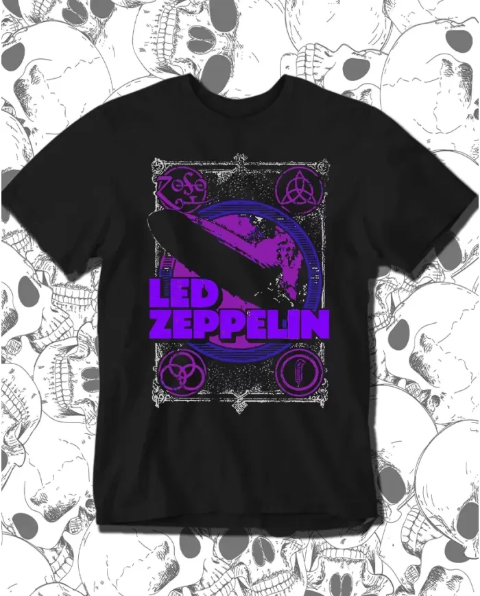 Camiseta Estampada Led Zeppelin Purple 🤟 Calidad Premium